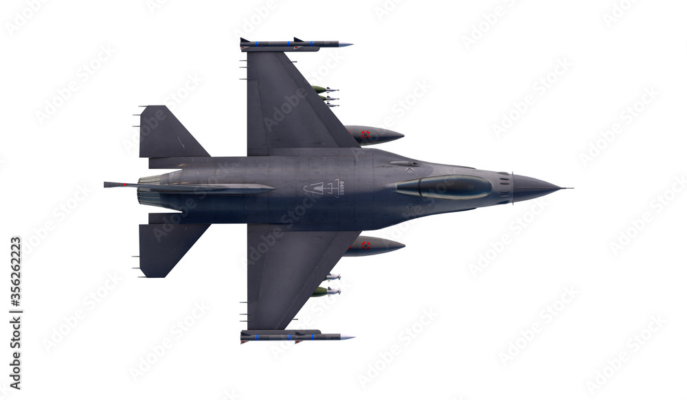 F 16 American Military Fighter Plane Jet Plane Fly In Clouds 3d
