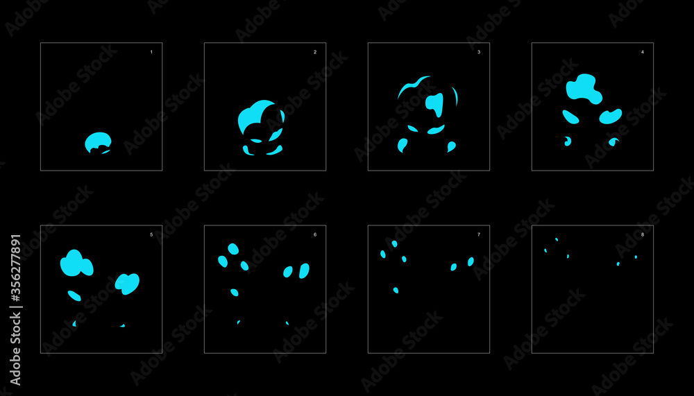 Water explosion effect. Explosion Animation effect. Animation Sprite ...