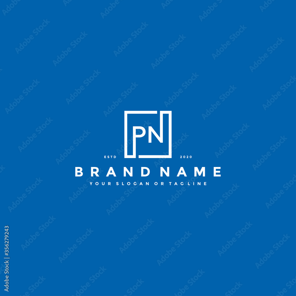 letter PN logo design vector Stock Vector | Adobe Stock