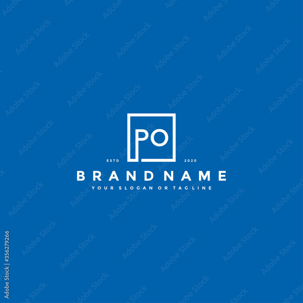 letter PO logo design vector Stock Vector | Adobe Stock