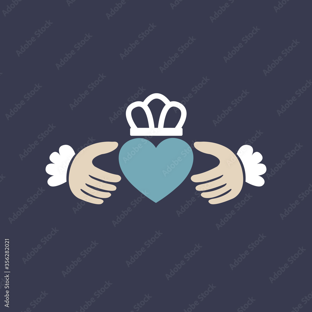 claddagh ring icon, vector illustration Stock Vector | Adobe Stock