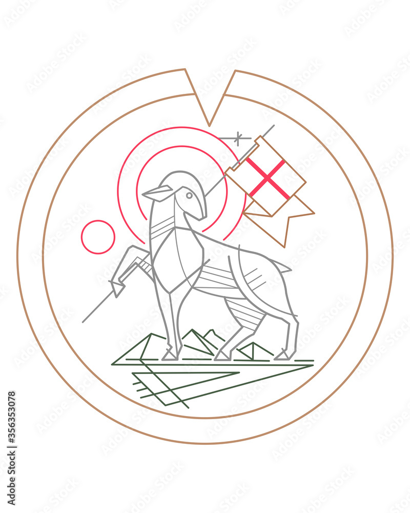 Lamb of God symbol illustration Stock Vector | Adobe Stock