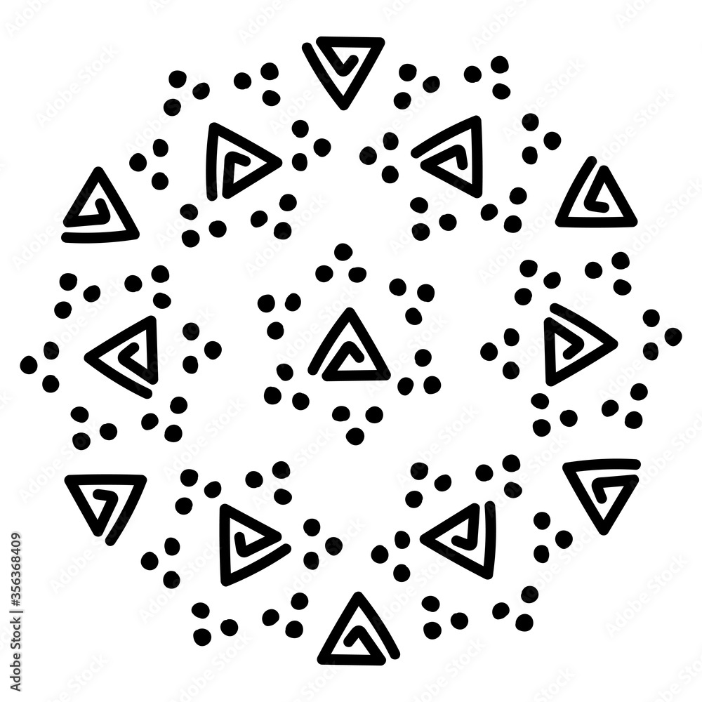 Ethnic pattern . Doodle art design elements. Ancient tribal symbols ...