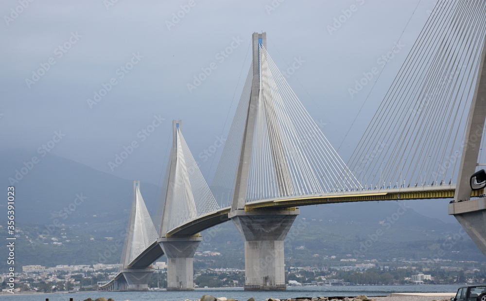 Fotka „Rio-Andirrio-bridge in Greece connecting the greek mainland with ...