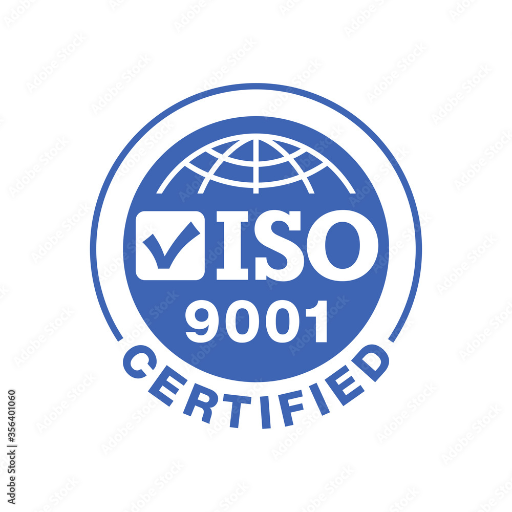 ISO 9001 certified stamp - international quality management system ...
