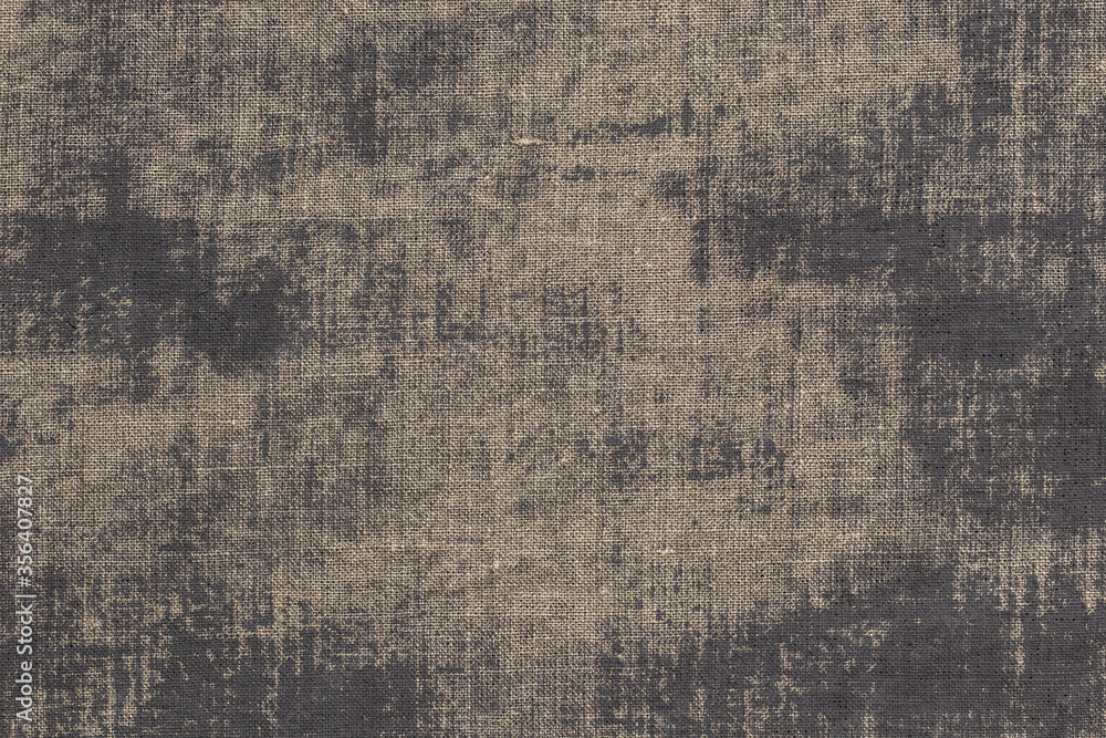 Poster Rustic background with canvas texture with with spots of gray ...