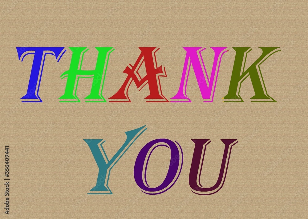 Thank You Card. Hand Written Lettering for Title, Heading, Photo ...