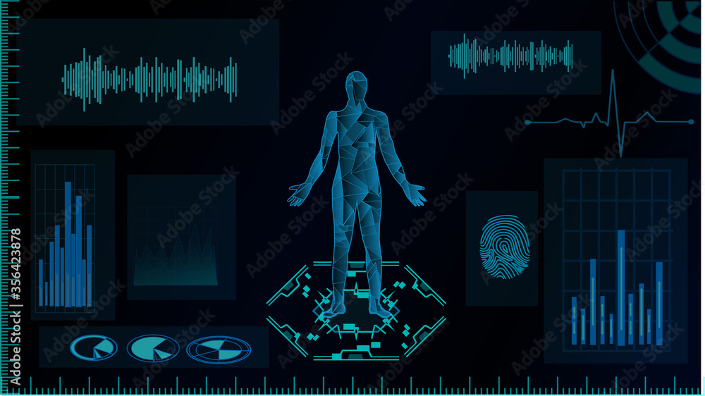 16:9 hud interface,futurastic human body,hud biology elelemt,Display ...