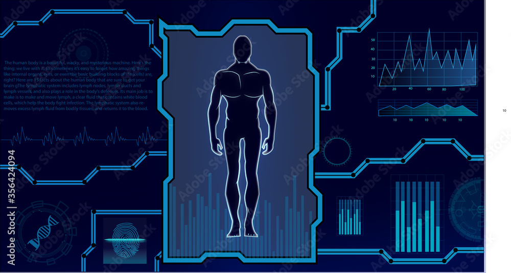 16:9 hud interface,futurastic human body,hud biology elelemt,Display ...
