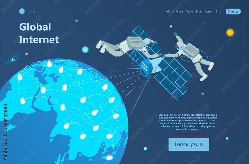 Global network concept. Global Internet access and information sharing ...