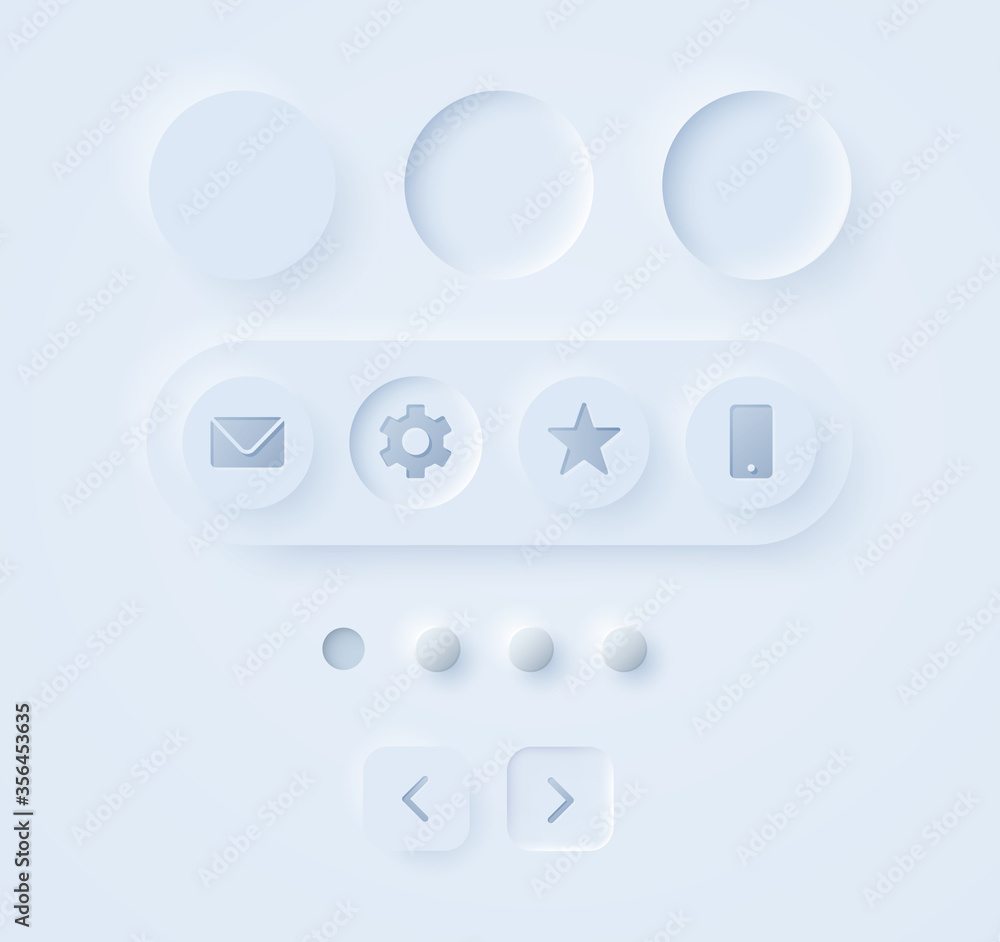 Soft style button collection for UI interface mockup. Trending Vector ...