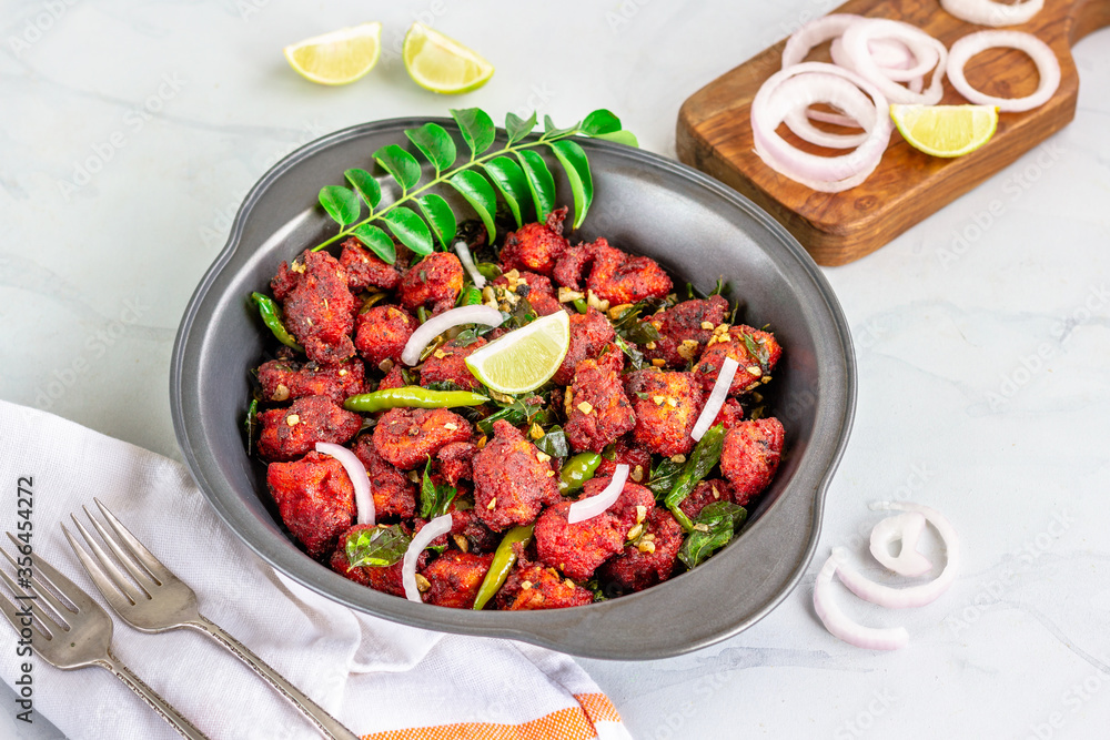 Indian Style Deep Fried Chicken with Curry Leaves, South Indian Chicken ...