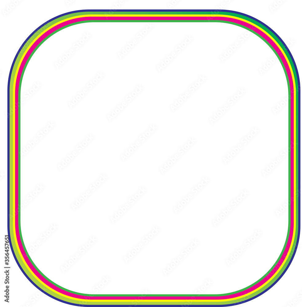 Graphic background with bright vivid colors in the border. Isolated on ...