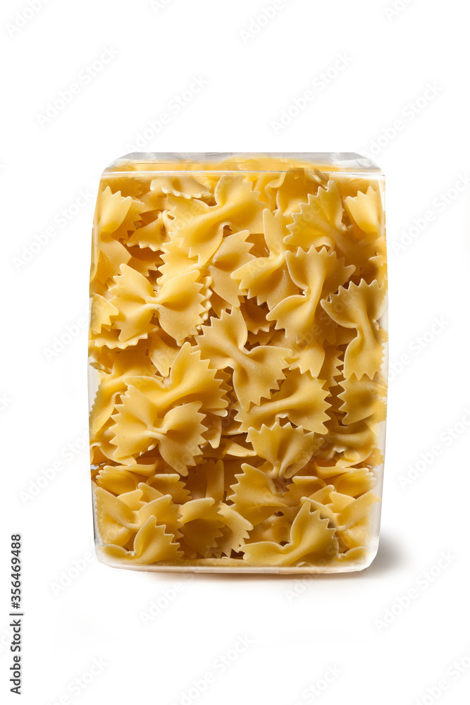 pasta packaging isolated on white background farfalle Stock Photo ...