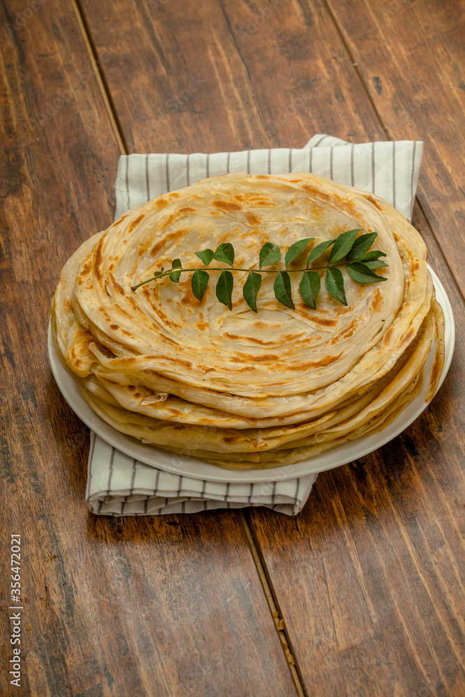 Indian Bread Kerala Parota Naan Stock Photo | Adobe Stock