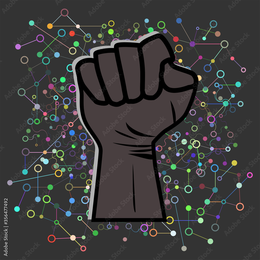 Black lives matter. Hand symbol for all black lives matter protest in ...
