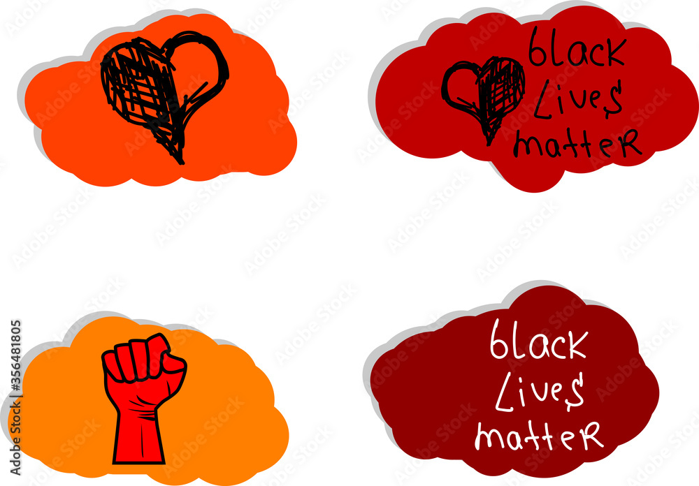 Black Lives Matter text vintage. Stop racism. I can't breathe. Stop ...