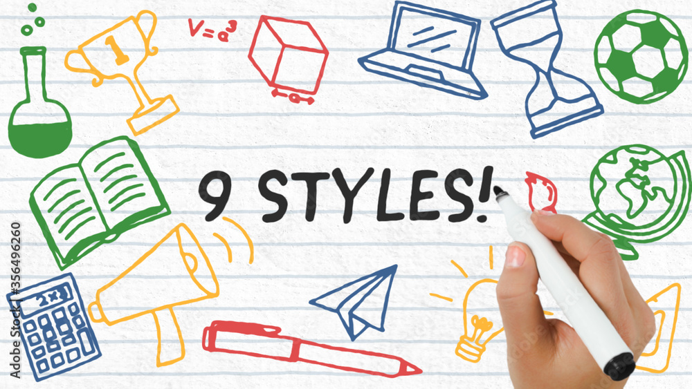 Hand Drawn School Doodle Intros Stock Template | Adobe Stock