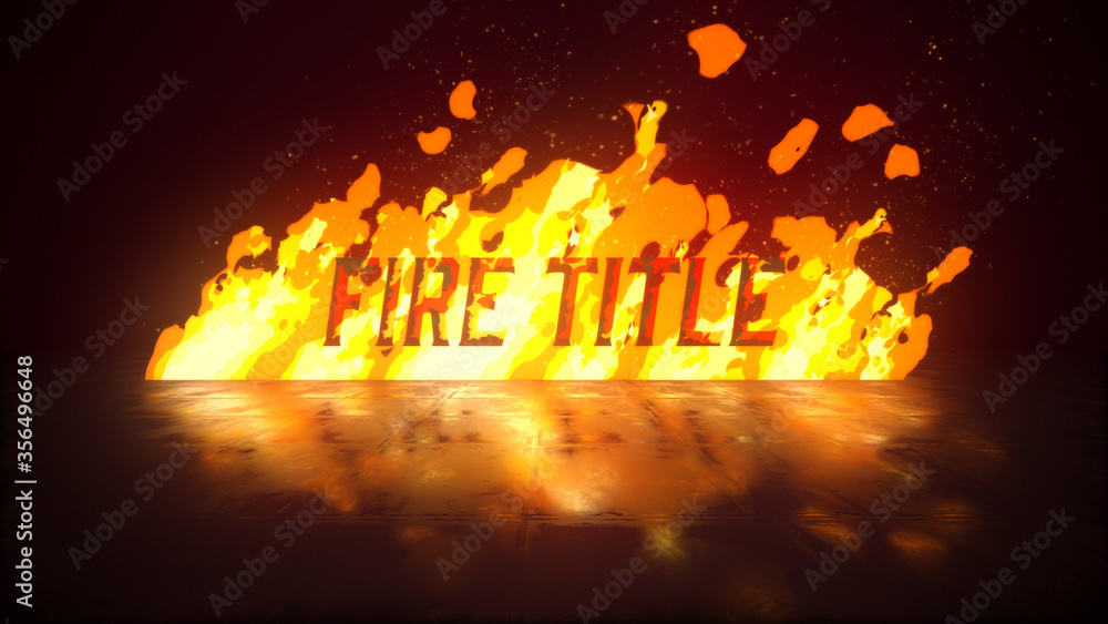 Stylized Fire Title Stock Template | Adobe Stock