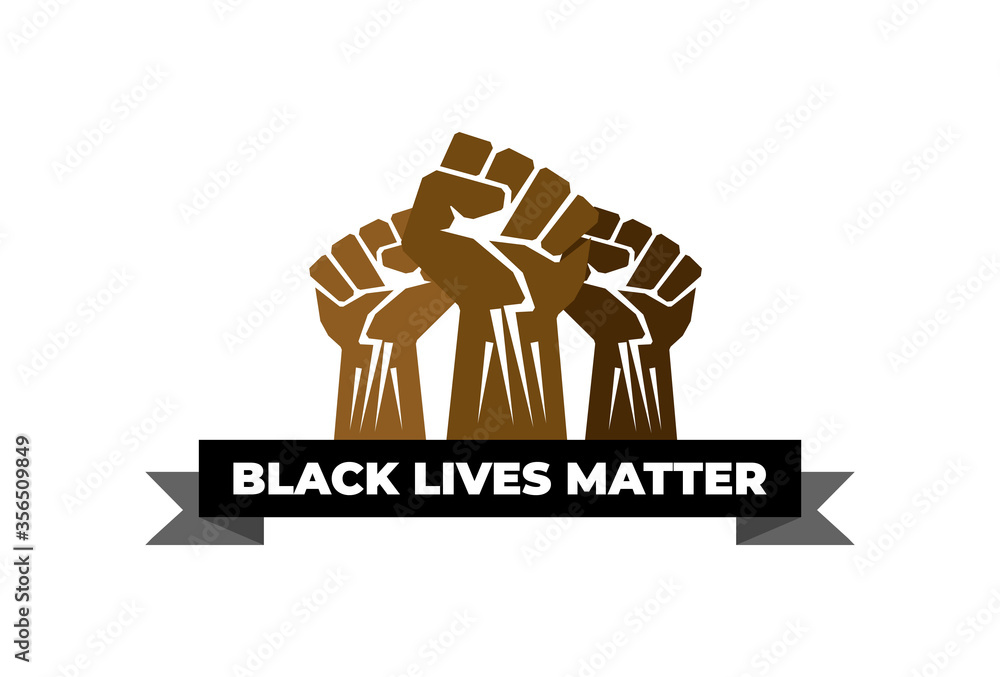 Stop racism. Black lives matter. African American arm gesture. Anti ...