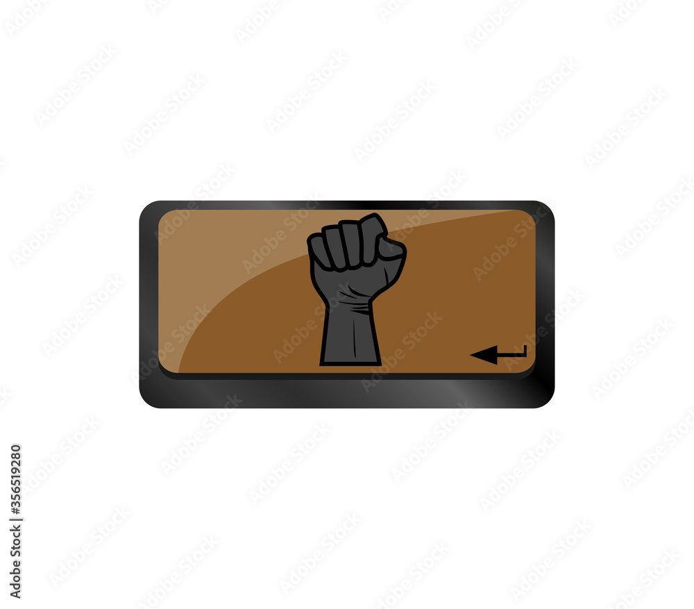 Black lives matter. Hand symbol for all black lives matter protest in ...