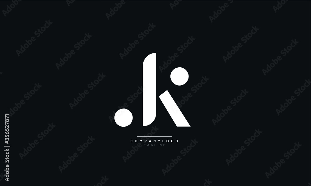 JK Letter Logo Alphabet Design Icon Vector Symbol Stock Vector | Adobe ...