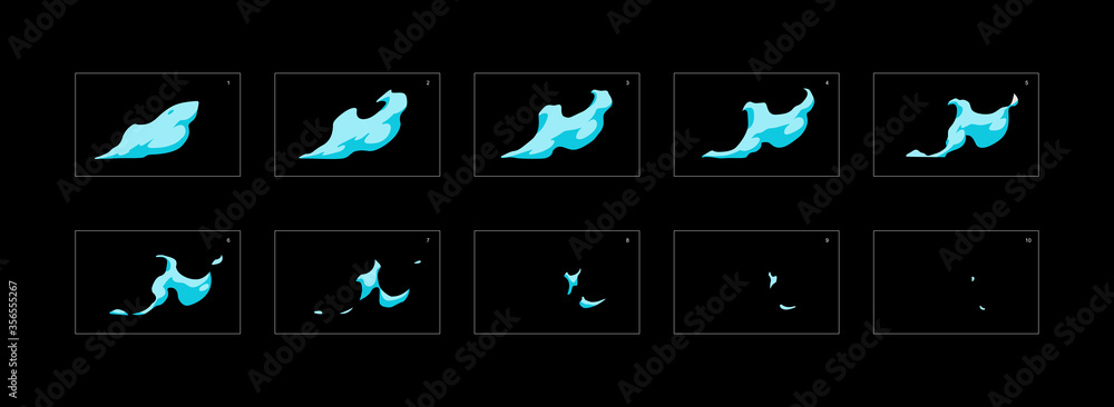 Water explosion effect. Blast animation effect. Animation Sprite sheet ...