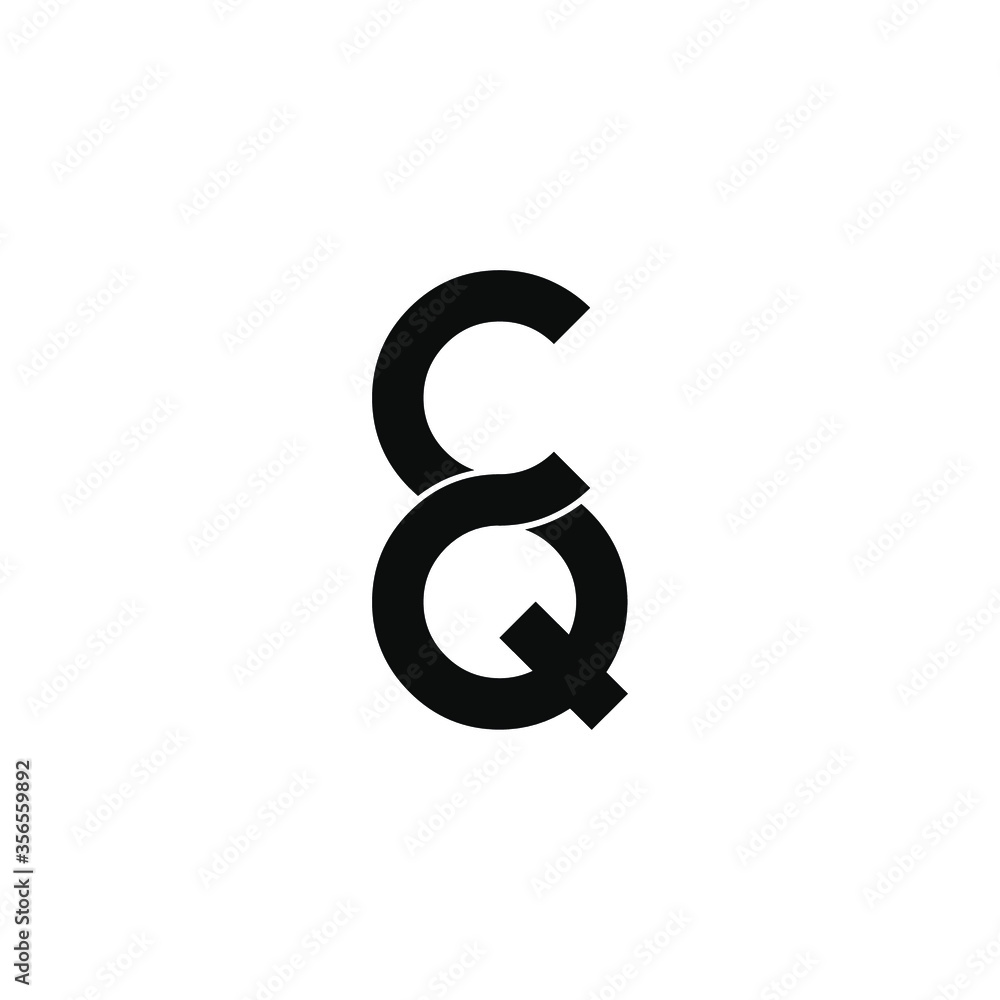 cq letter original monogram logo design Stock Vector | Adobe Stock