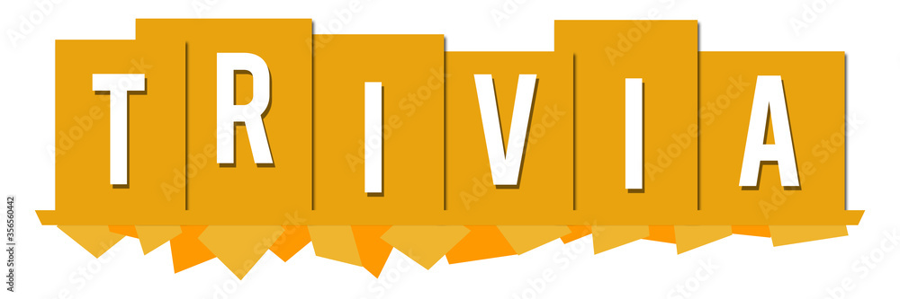 Trivia Yellow Orange Random Shapes Top Boxes Stock Illustration | Adobe ...