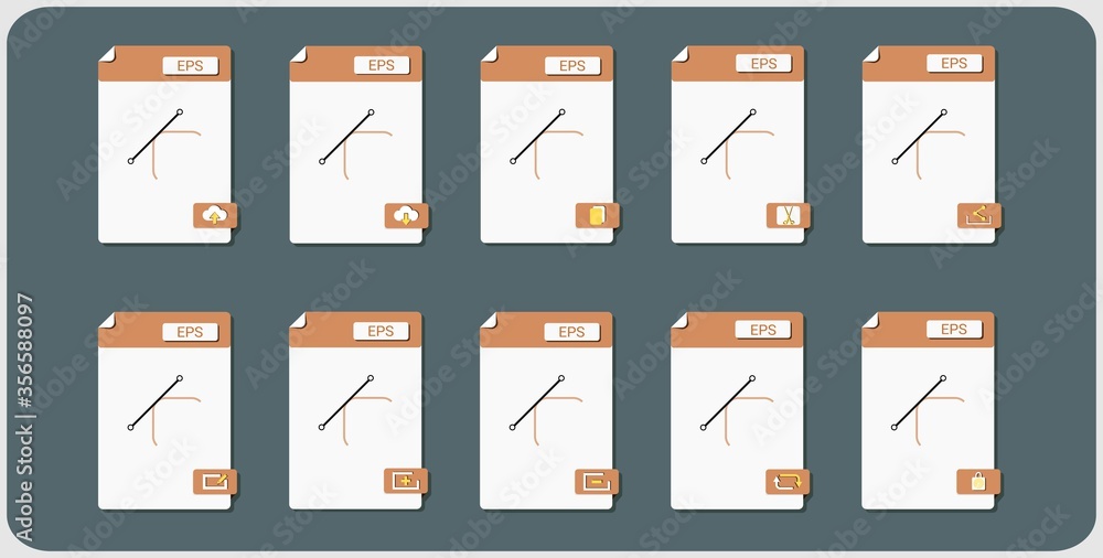Vector of EPS file format icon with flat design. Stock Vector | Adobe Stock