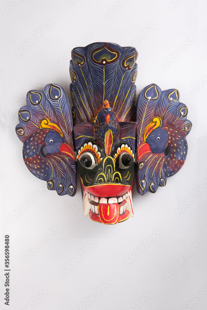 vertical isolated close up shot of a traditional Sinhalese (Sri Lanka ...