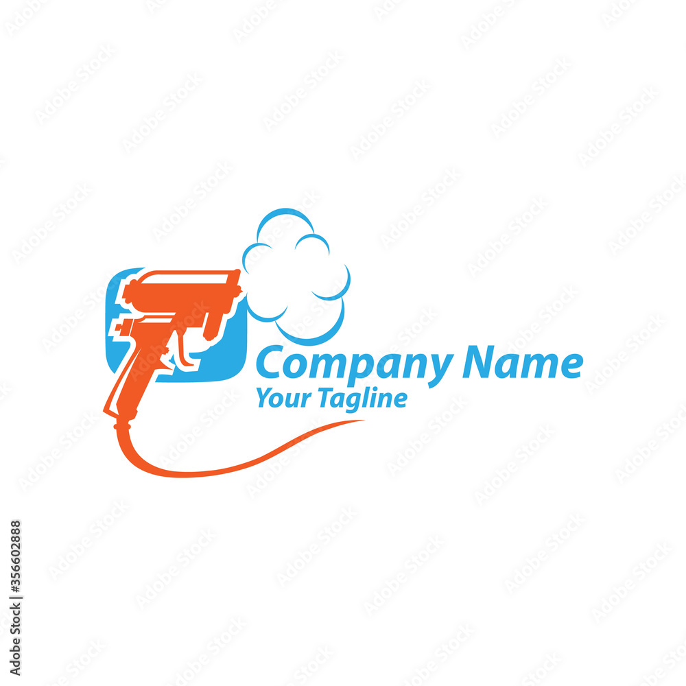 Construction spray foam Insulation logo element. Vector illustration of ...