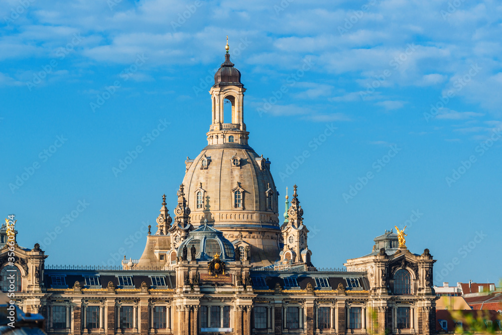 Cityscape of is a historic architectural ensemble in Dresden with Brühl ...
