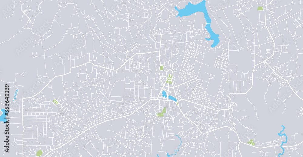 Urban vector city map of Bao Loc, Vietnam Stock Vector | Adobe Stock