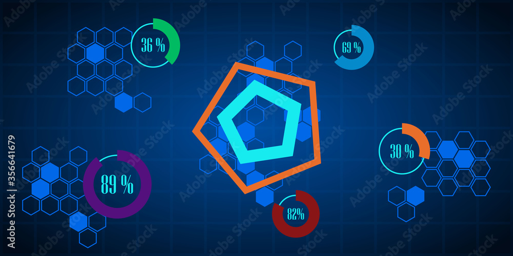 Abstract technology user interface. Technology hud and network ...