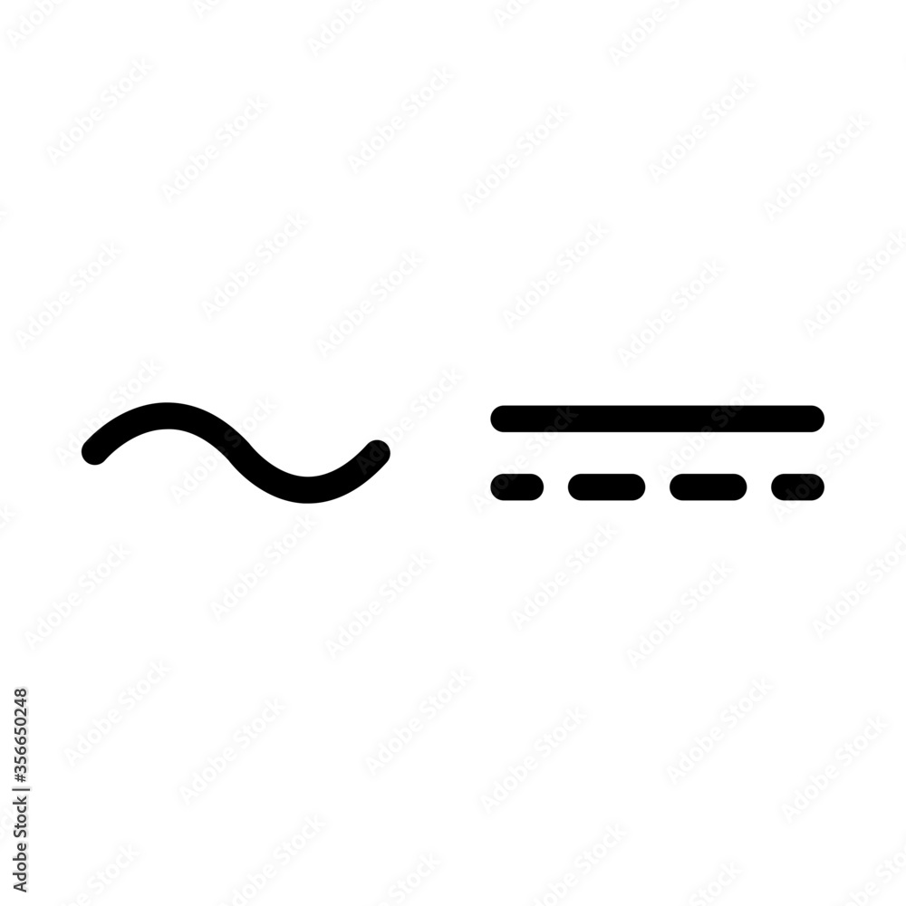 Current AC and DC icon Stock Vector | Adobe Stock