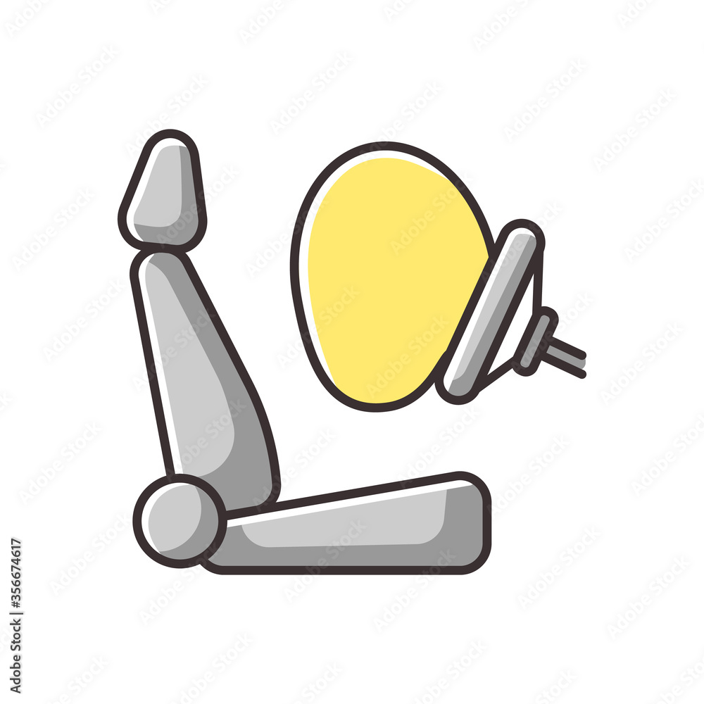Airbag RGB color icon. Accident protection, safety precaution. Life ...