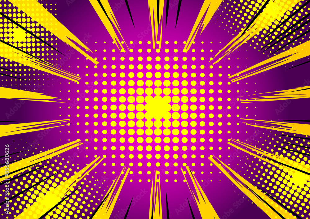 Cartoon design colored background. Comic book illustration. Vector ...