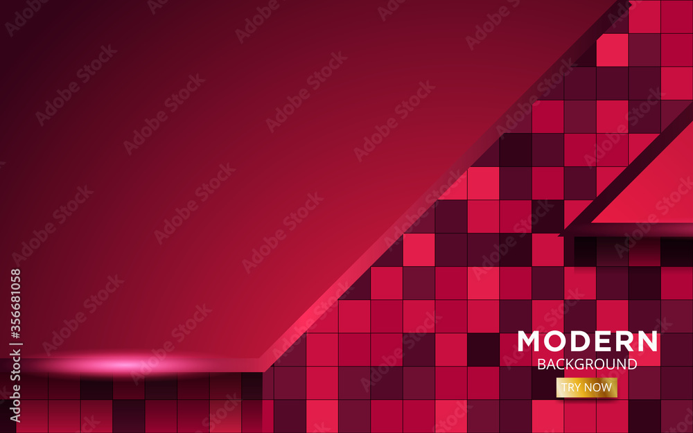 Luxury red overlay layers background banner design. Realistic light ...