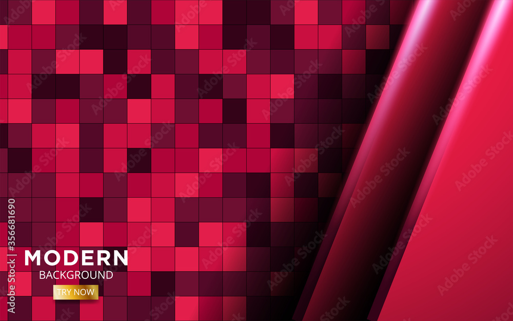 Luxury red overlay layers background banner design. Realistic light ...