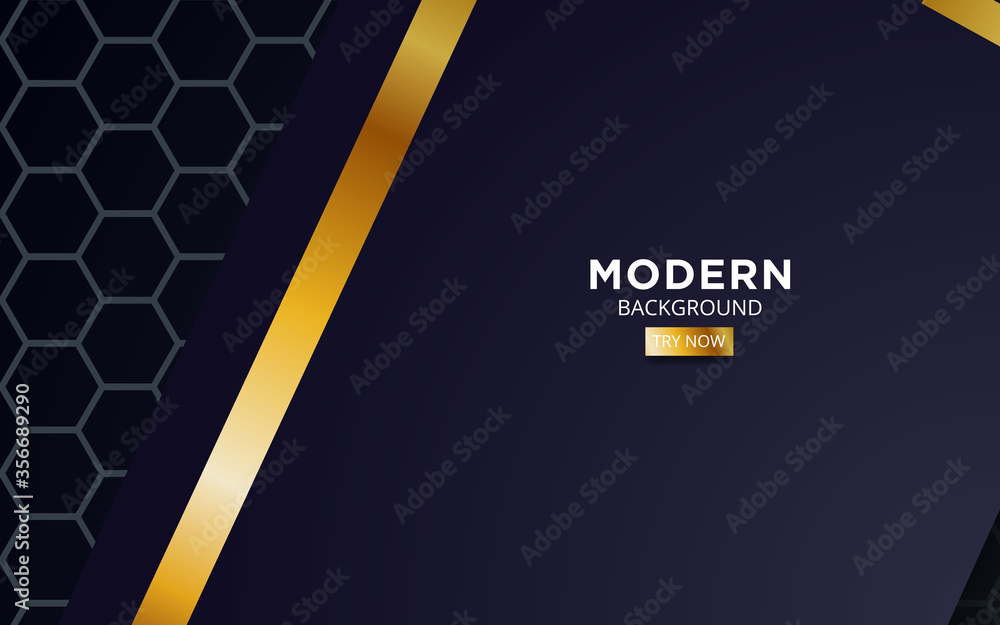 premium dark blue overlap background banner design. Realistic overlap ...