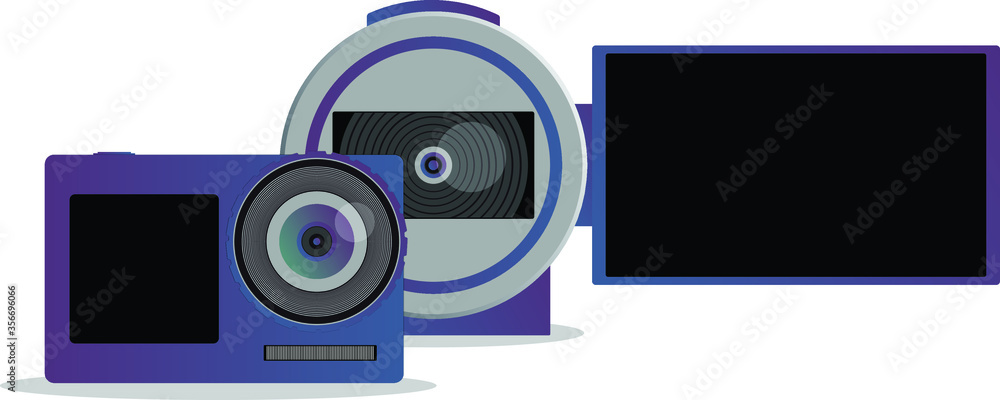 This is a vector image of video cameras, you can use it as a mock up ...