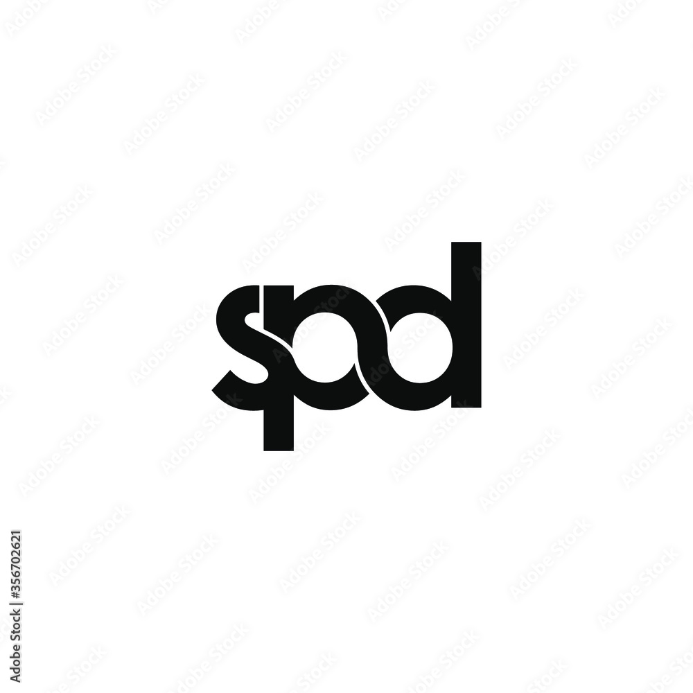 spd letter original monogram logo design Stock Vector | Adobe Stock