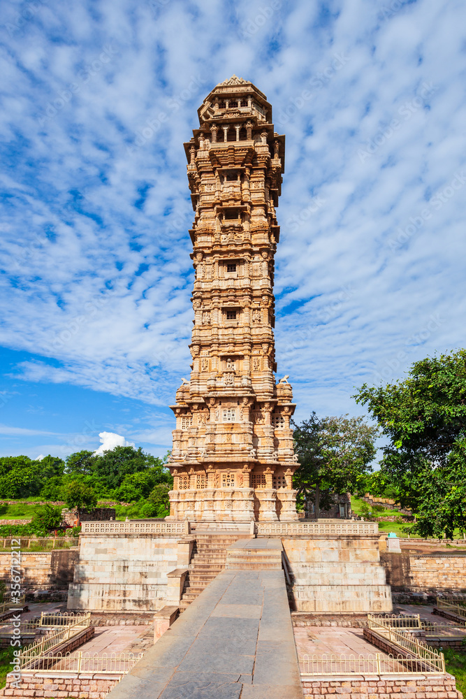 Vijay Stambha Tower, Chittor Fort, Chittorgarh Stock Photo | Adobe Stock