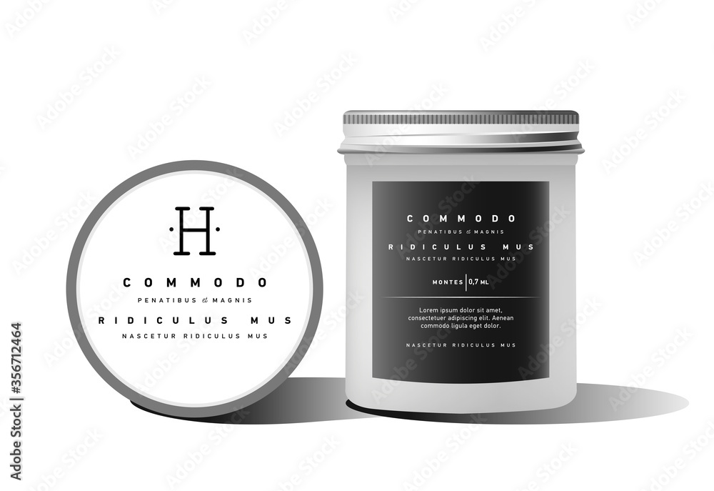 Realistic white cosmetic cream container for cream lotion. Mock up ...