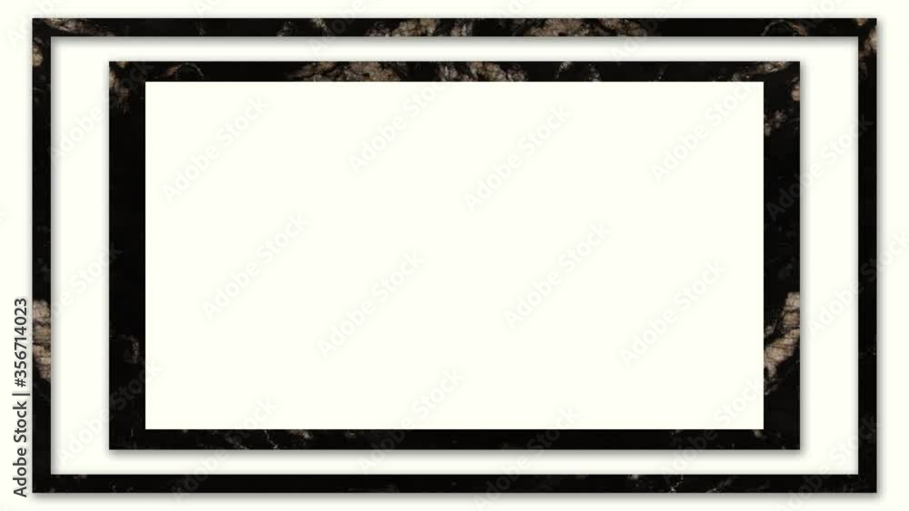 Black Marble Design Border On A Plain White Background Art Template ...