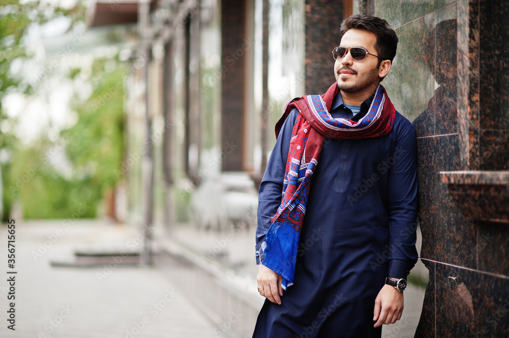 Stylish pakistani indian muslim arabic man in kurta dhoti suit and ...