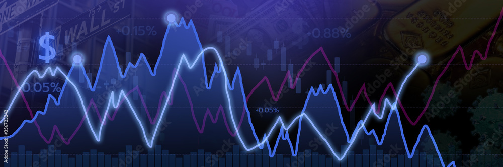 blue line chart stock market blue line chart Coronavirus, economic ...