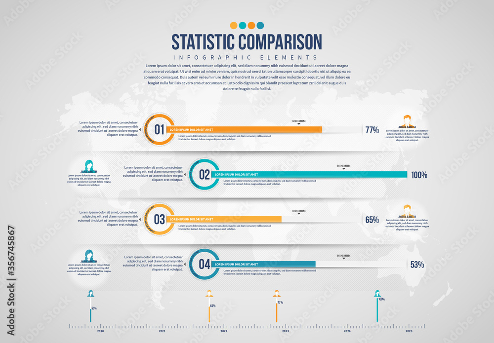 Simple Progress Report Infographic Stock Template | Adobe Stock