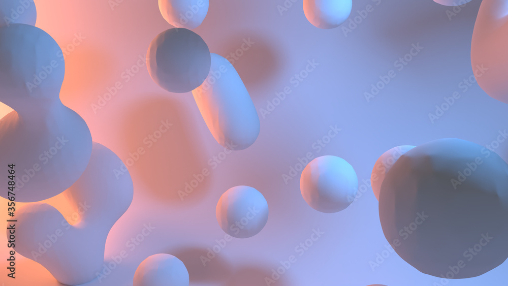 floating blob ball liquid flying modern design background metaball ...